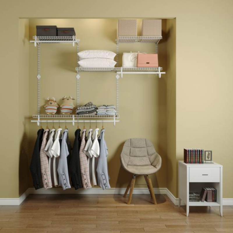 Dressing crémaillère - Étagère mural industriel - Modulables - Blanc ...