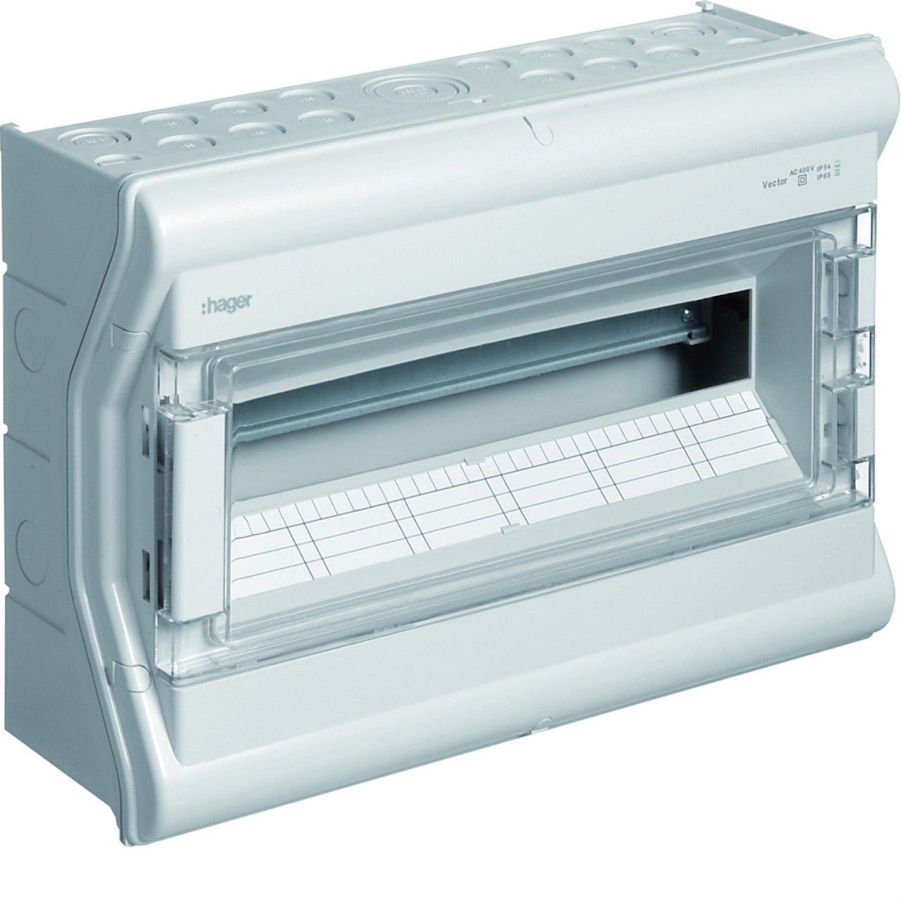 Coffret électrique - hager vector - ip55 - 1 rangée - 18 modules ...