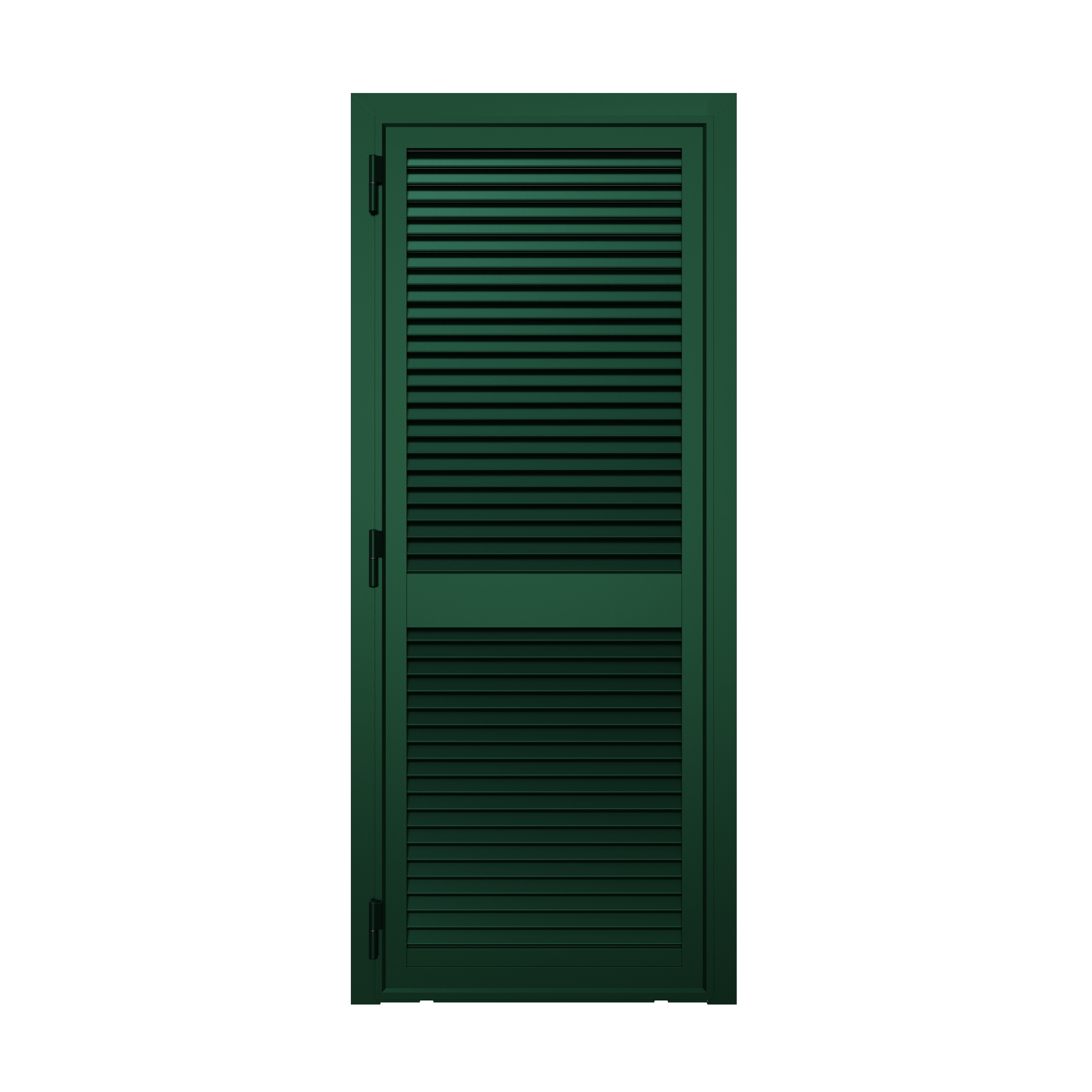 PORTAFINESTRA PERSIANA 1 ANTA ZINCATA COLORE VERDE 80X220 APERTURA SX ...