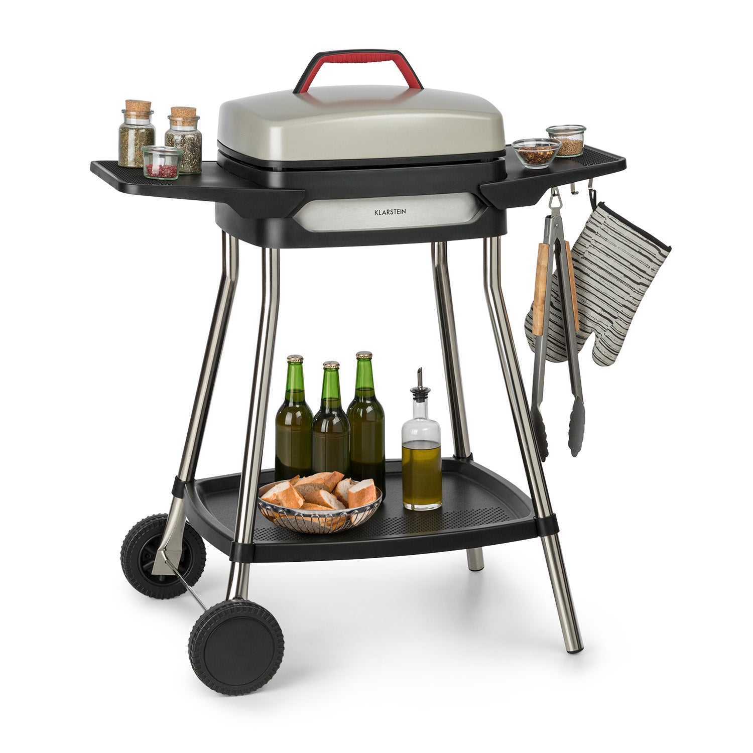 Barbecue électrique KLARSTEIN en Acier inoxydable 2000 W Noir | Leroy ...