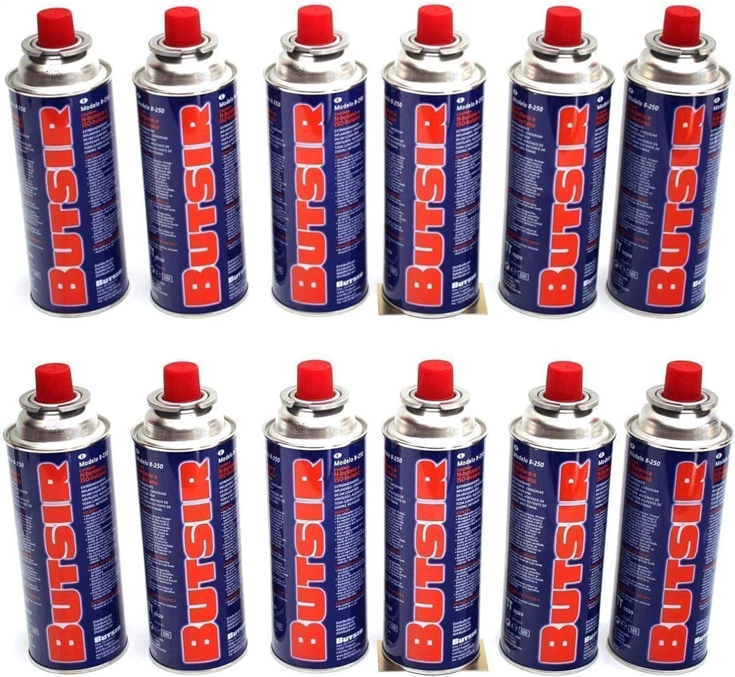 Butsir Gas de 227Gr Pack, Multicolor, 28 x Cartucho B-250 quemadores ...