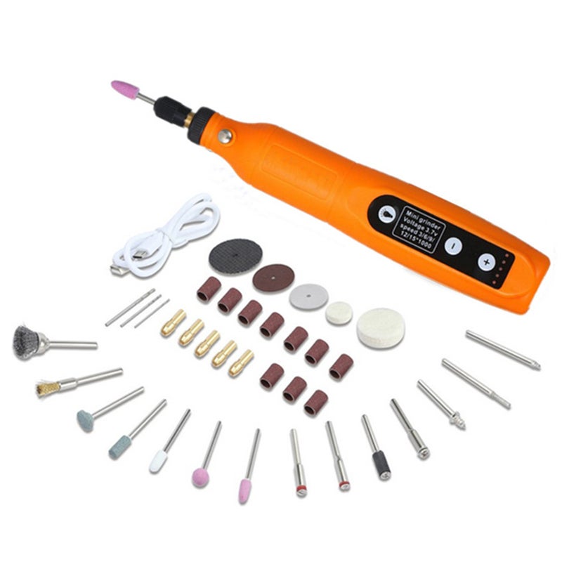 Versátil de 50 piezas: Miniherramienta eléctrica inalámbrica de 3,7 V ...