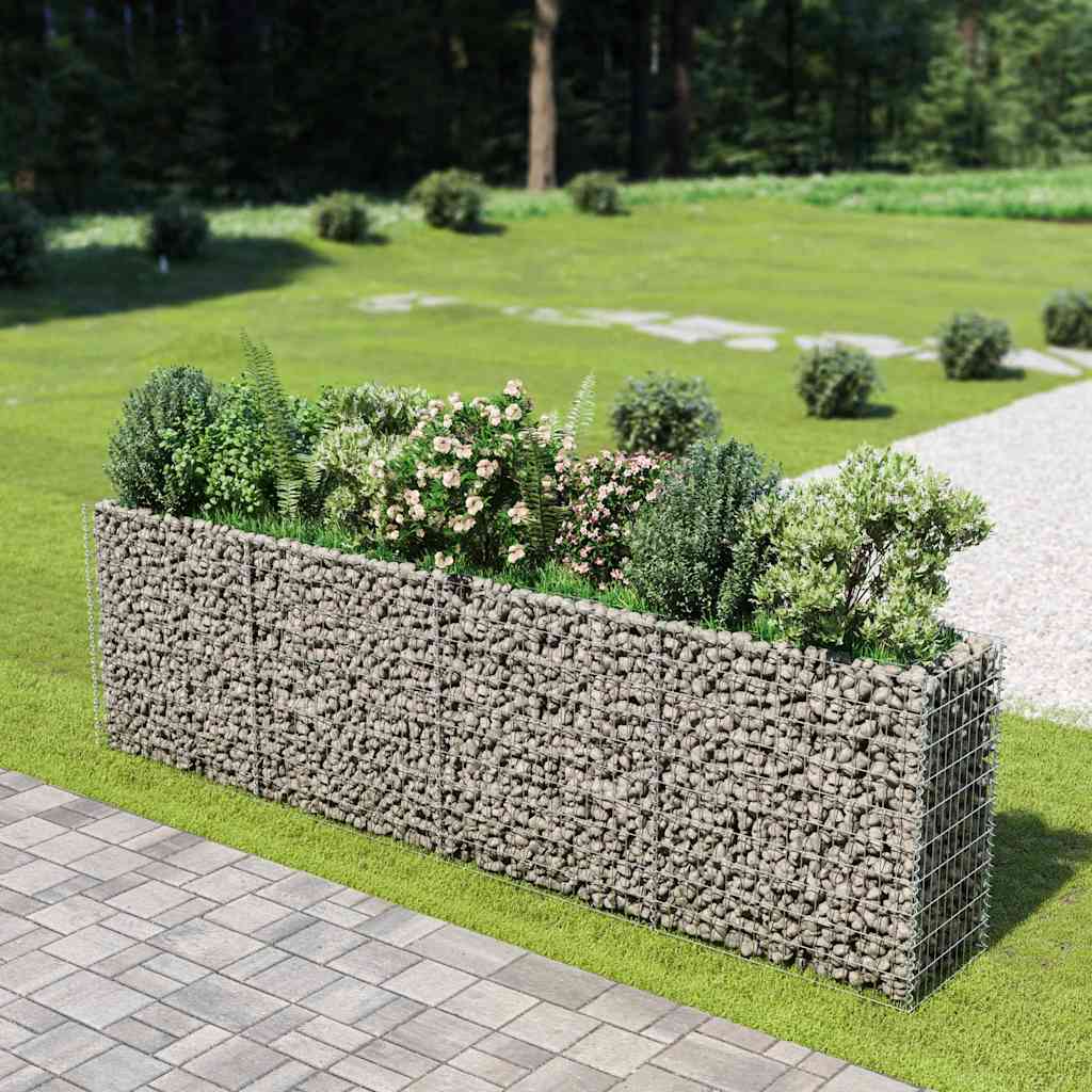 Lit surélevé à gabion Acier galvanisé 360x50x100 cm | Leroy Merlin