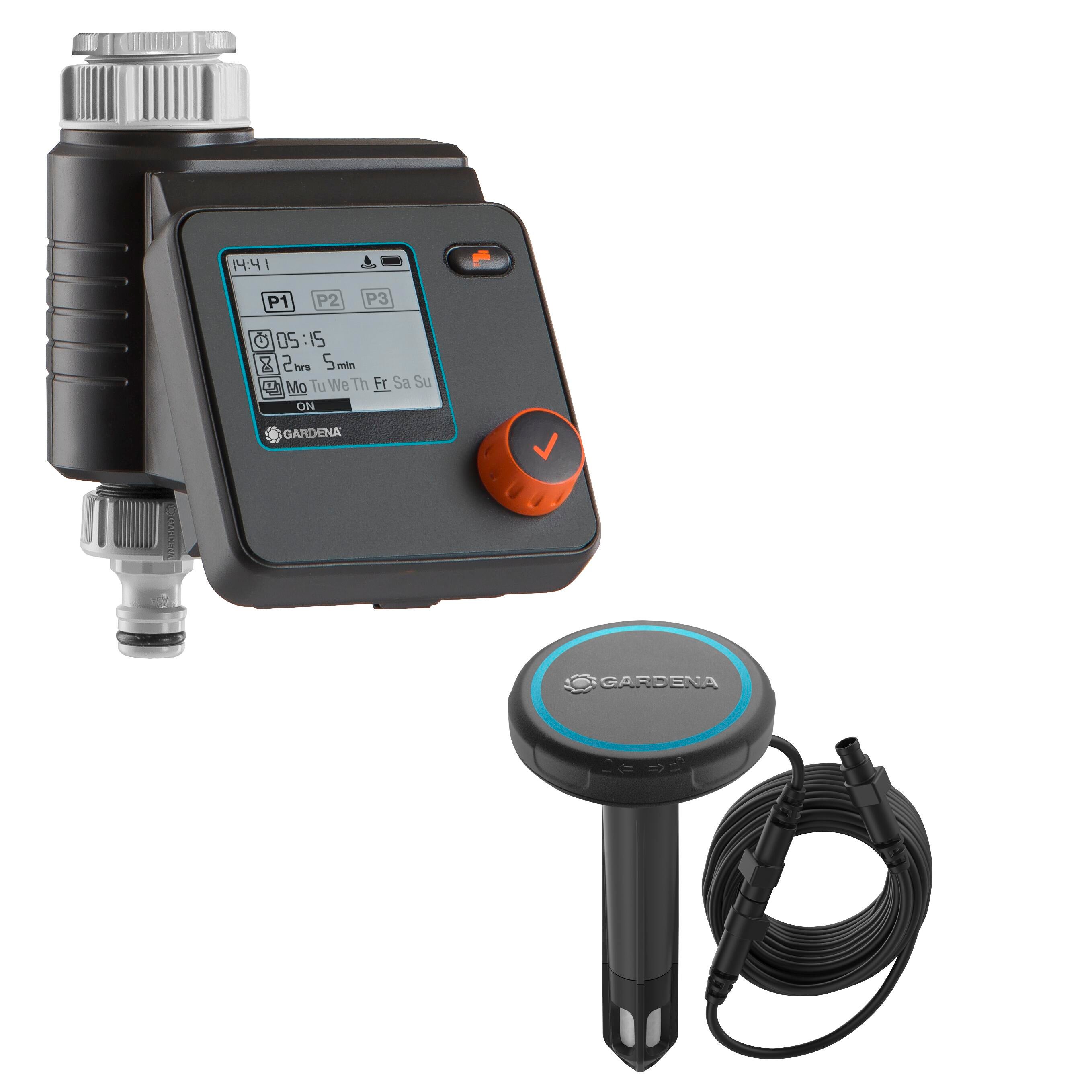 GARDENA Kit Sonde d'humidité du sol, programmateur Select et câble 5m ...