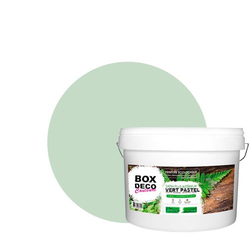 Vert Pastel Vert Pastel-Peinture interieur aspect satin Natura - Vert ...