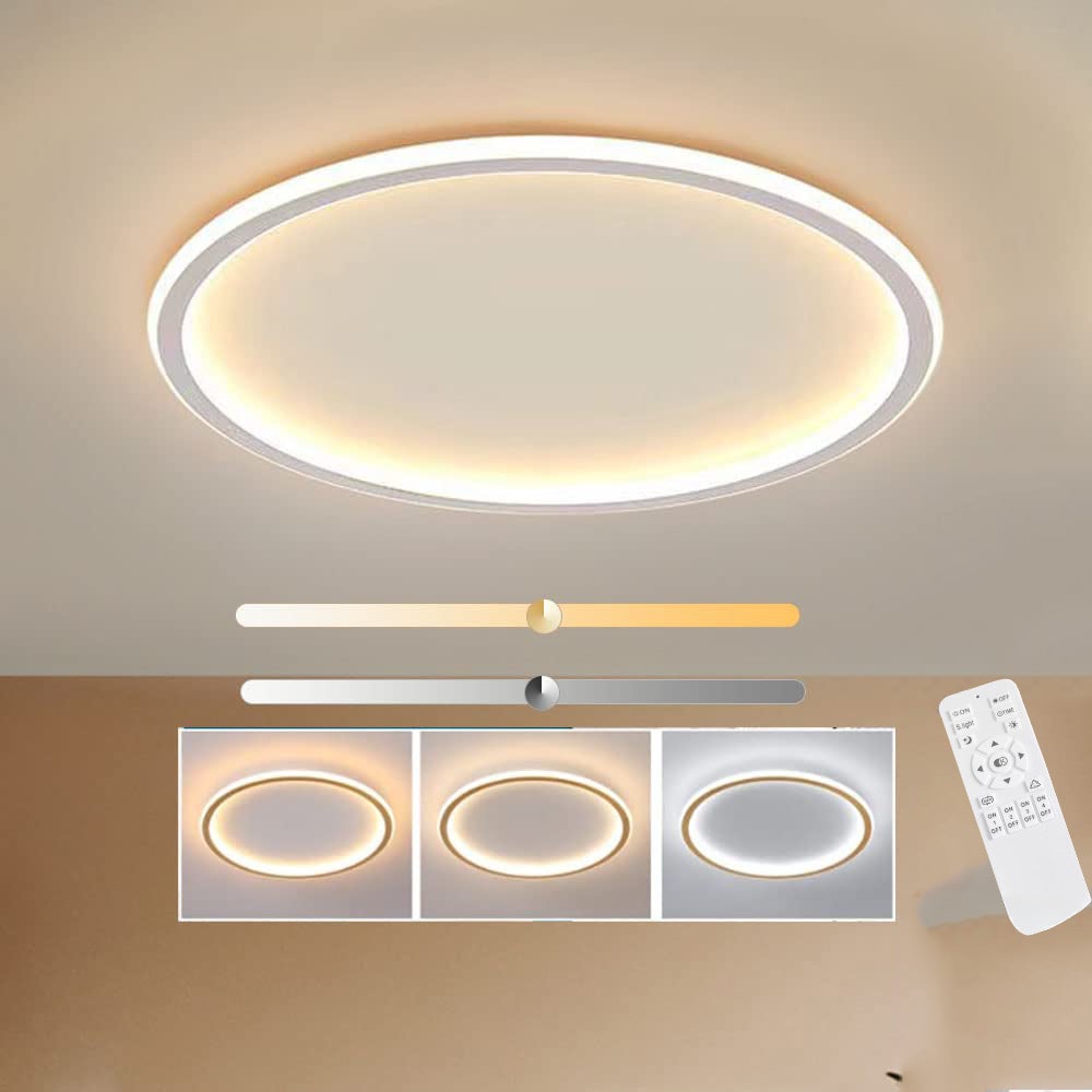 Lámpara de techo redonda moderna, lámpara de techo empotrada LED, luz ...