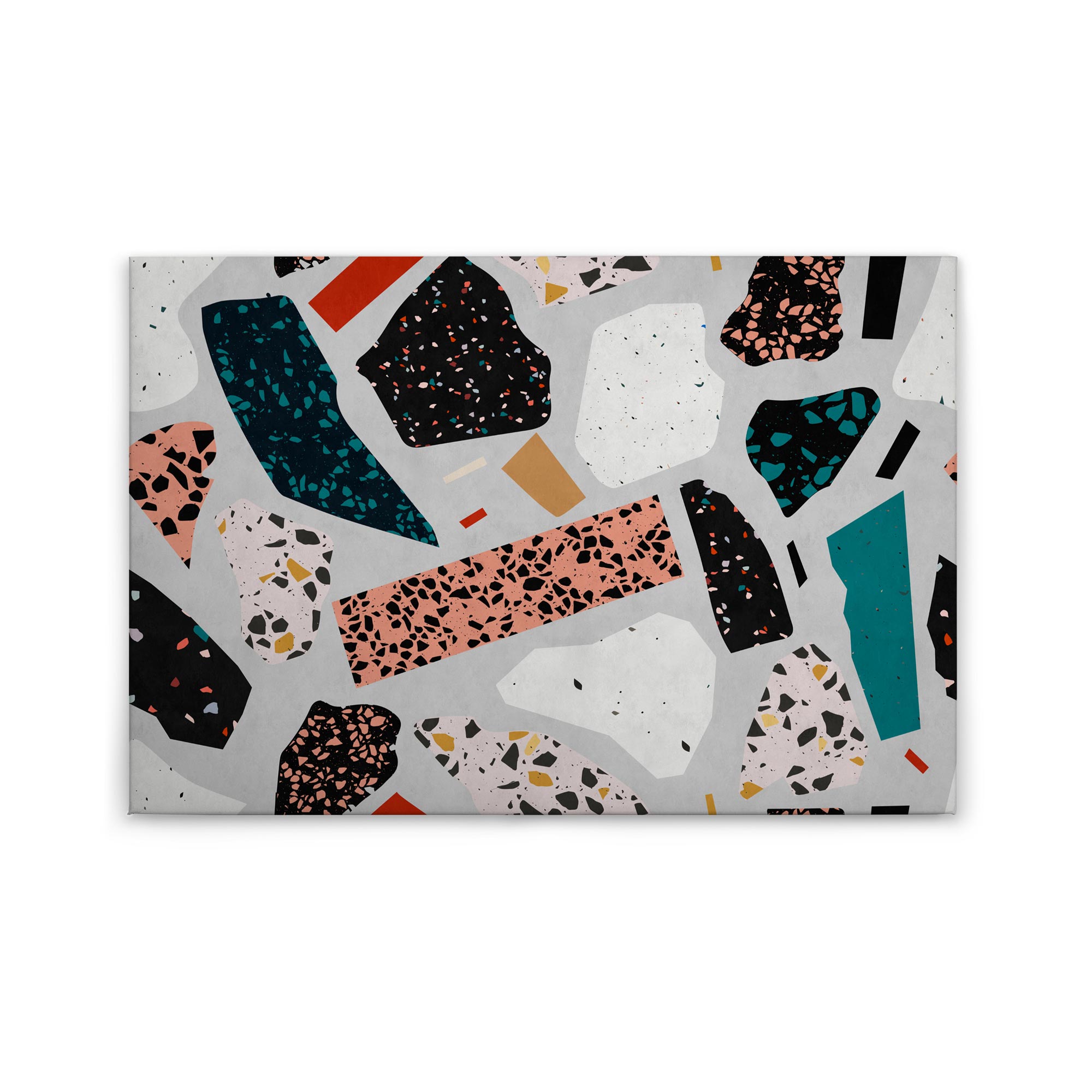 Tableau toile Abstrait 60 x 90 cm - Tableau mural Gris Noir - Tableau ...