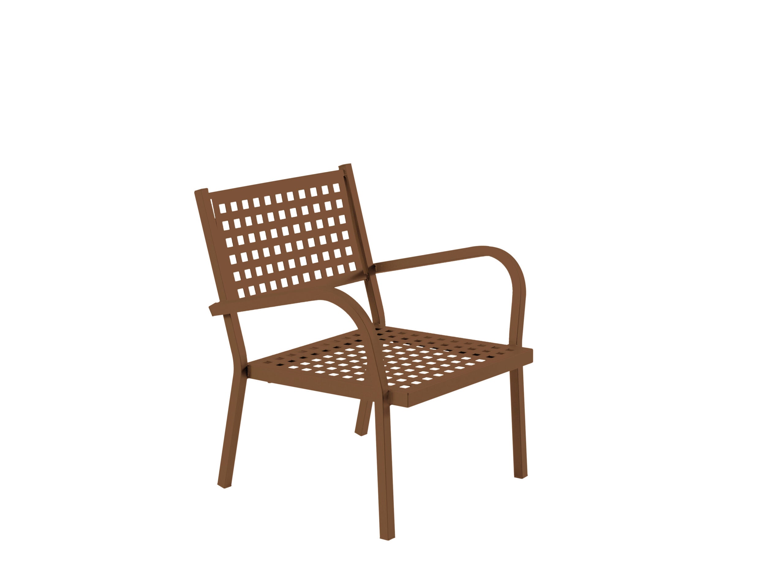 Fauteuil bas Alice Vermobil Corten en Acier Laqué – Design Moderne ...