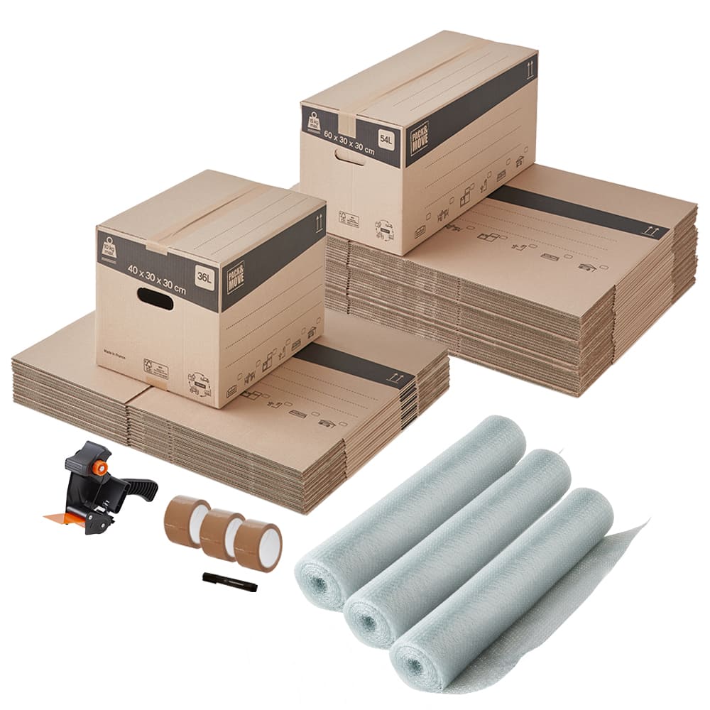 Kit Mudanza T4/T5 + Marcador Negro y 3 Cintas Adhesivas Incluidas ...