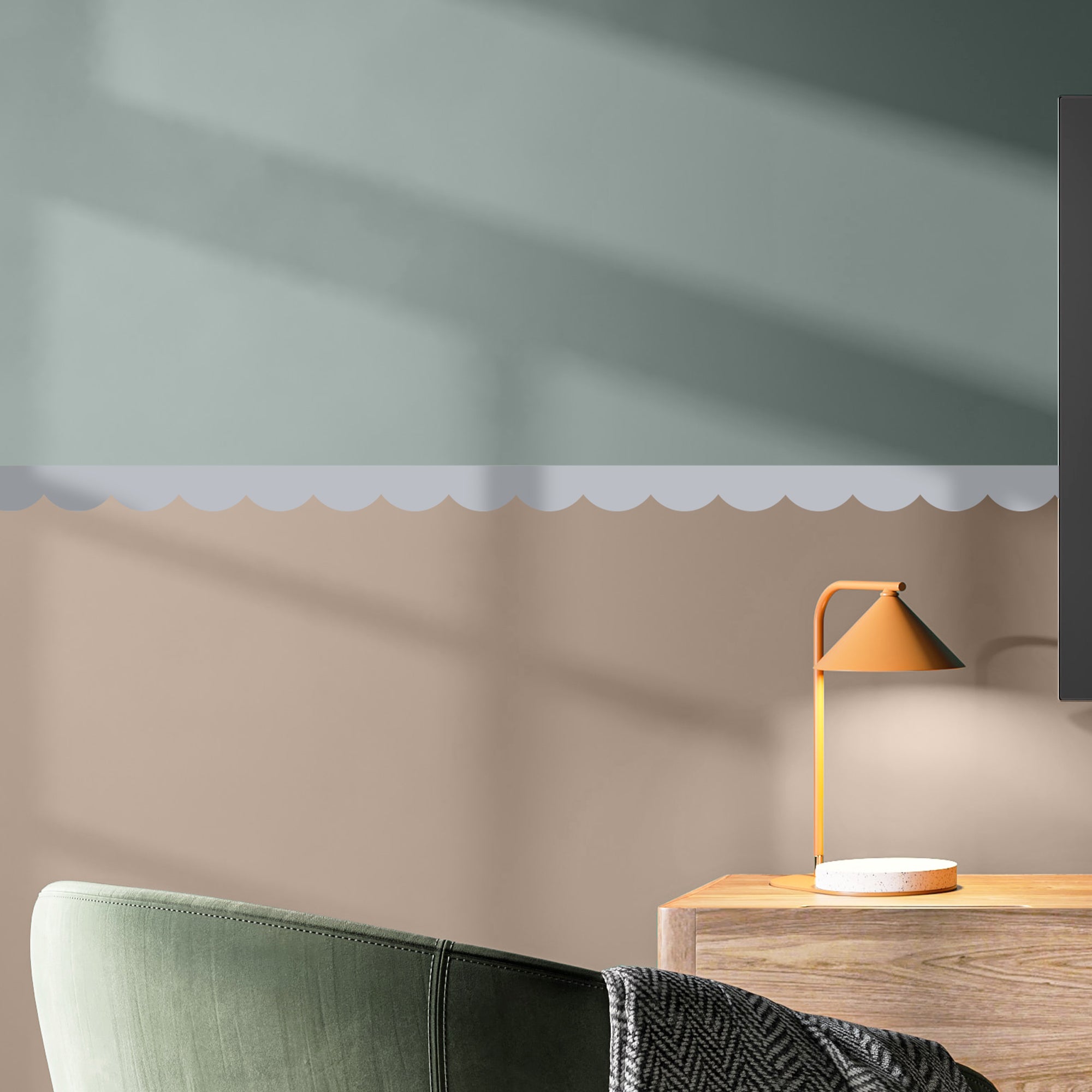 Friso decorativo adhesivo, festoneado gris, adorno, 5 cm x 300 cm ...