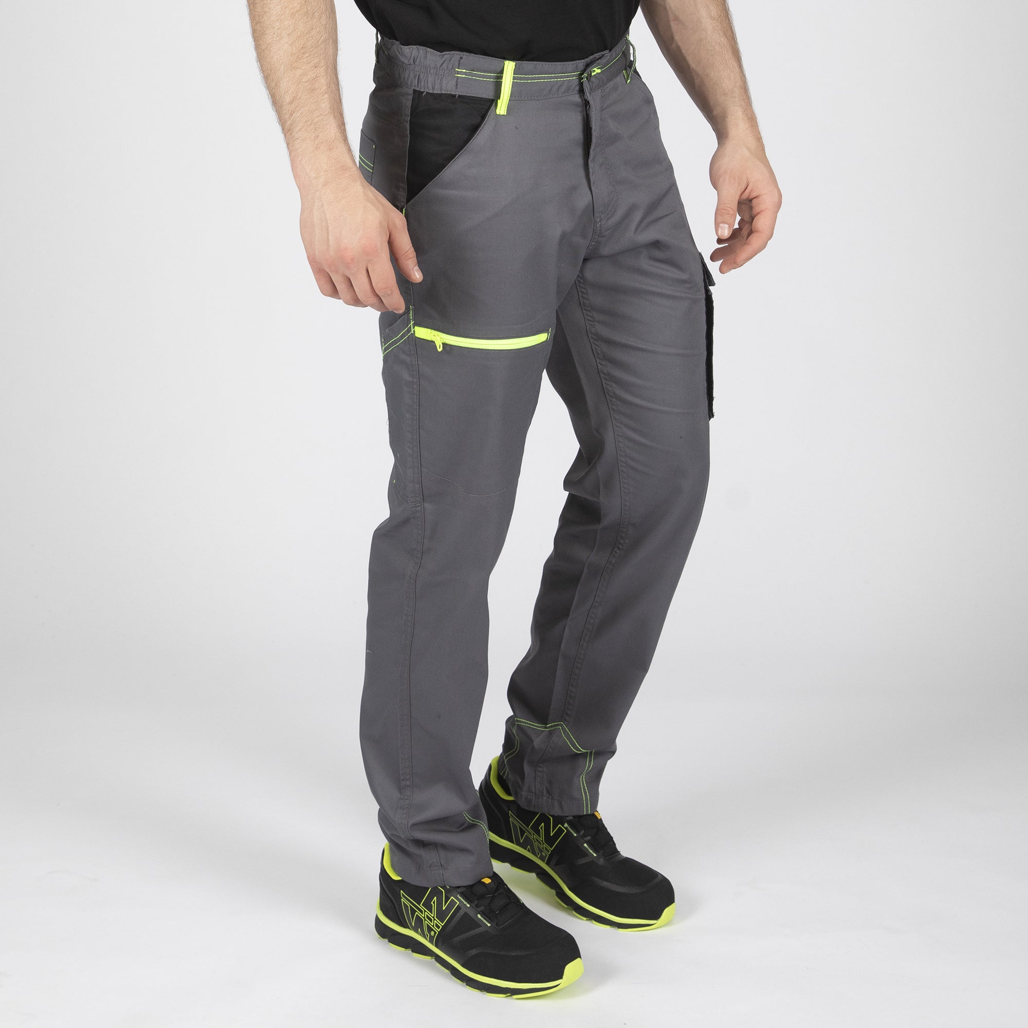 MARLOW - PANTALON DE TRAVAIL - 1397 Gris , Jaune fluo M | Bricoman