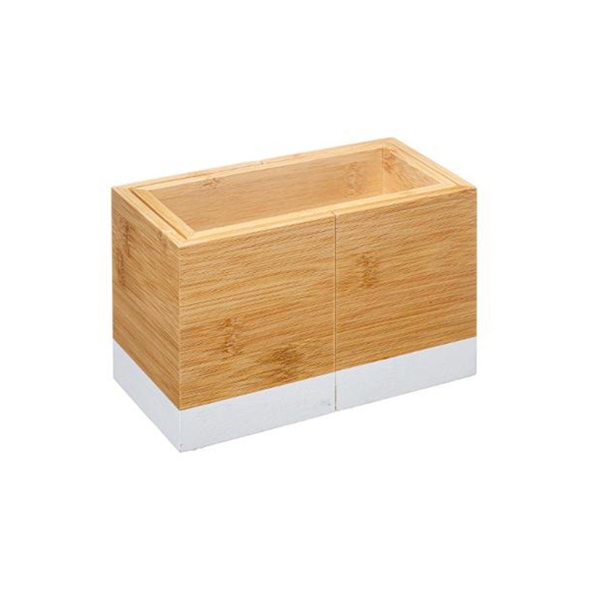 Pot Range-Couverts Bambou "Modern" 18cm Blanc | Leroy Merlin