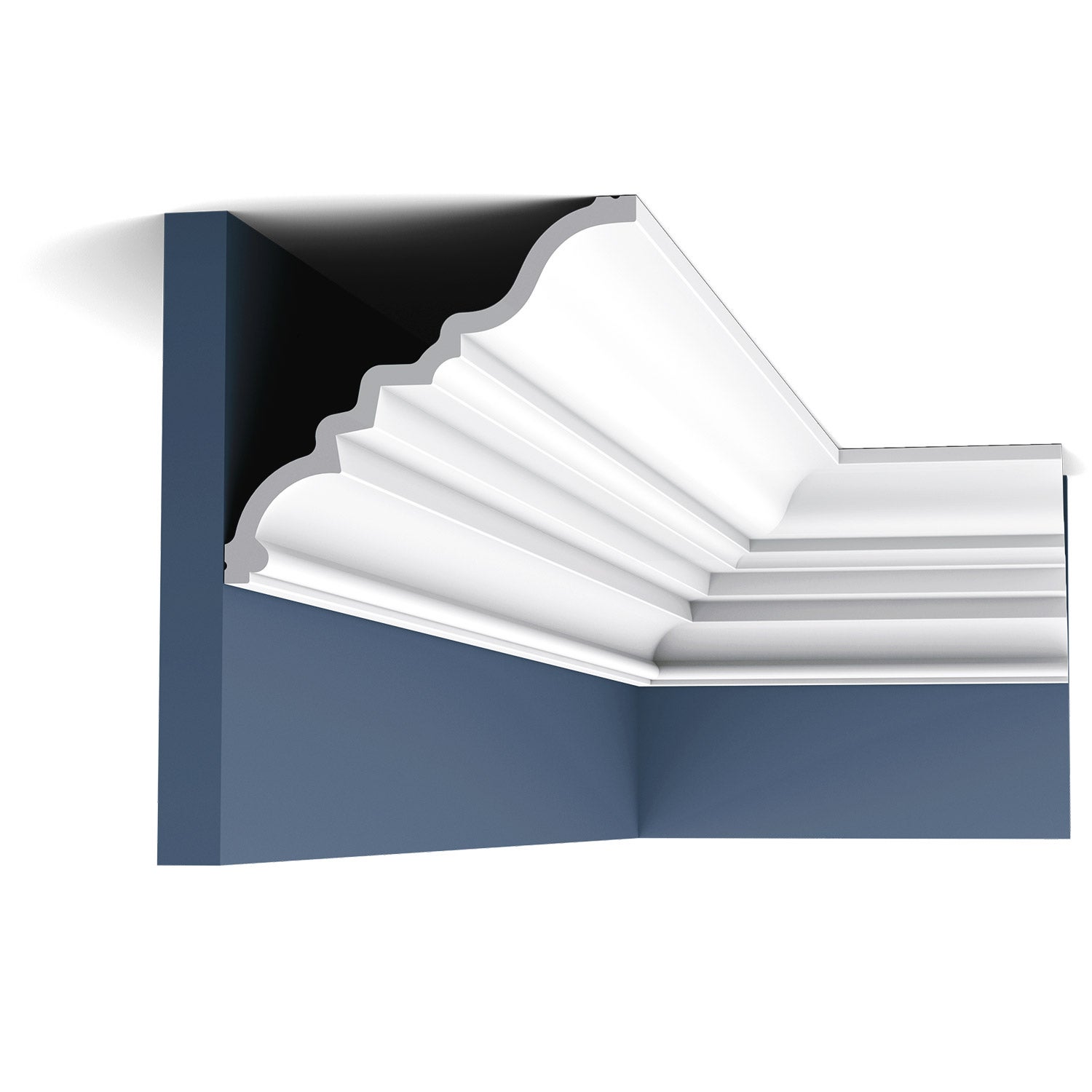 Corniche plafond - 15,9x14,3x200cm (h x p x L) - moulure décorative ...
