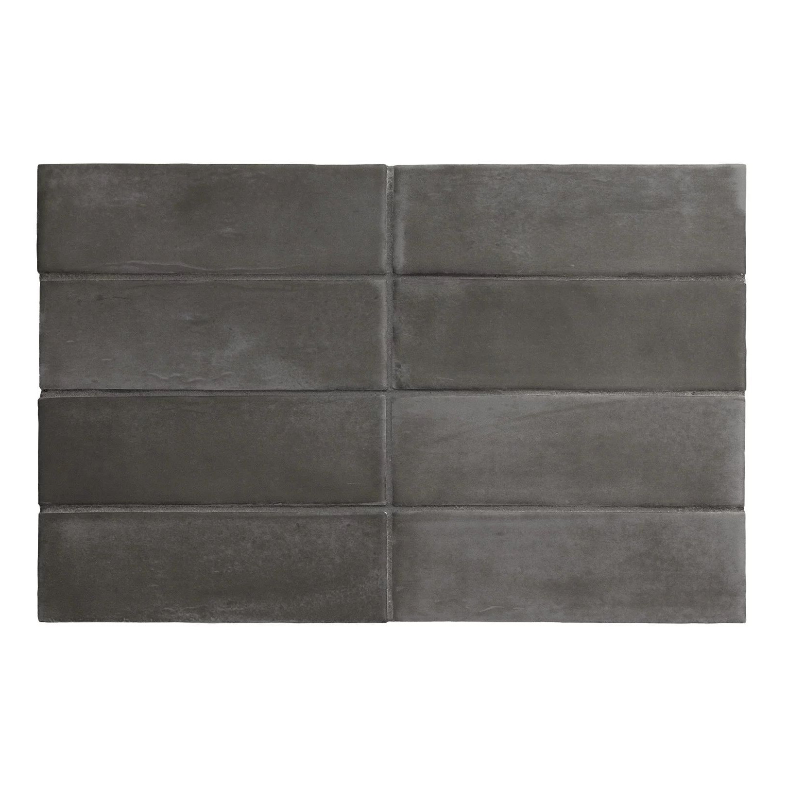 Carrelage mural faïence effet zellige COCO - 15x5 cm Noir - Mat - boîte ...