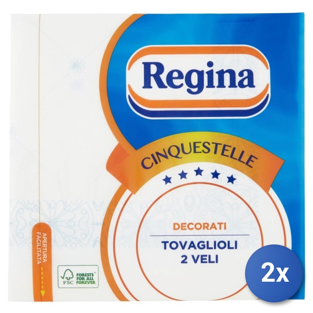 2x Tovaglioli 38X38 2 Veli Regina 5 Stelle | Leroy Merlin