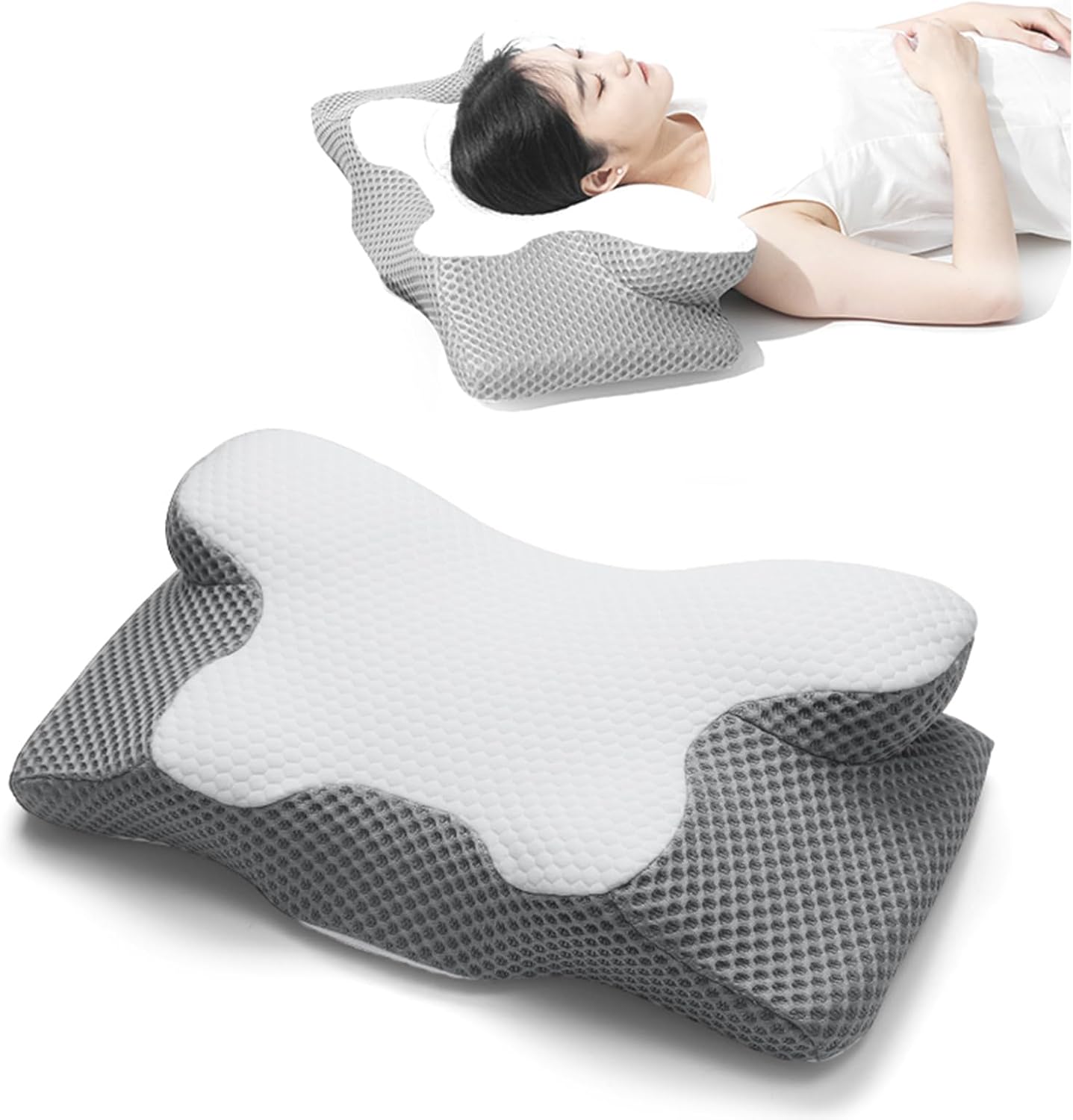 Oreiller Cervical Viscoélastique Orthopédique Ergonomique Anti ...