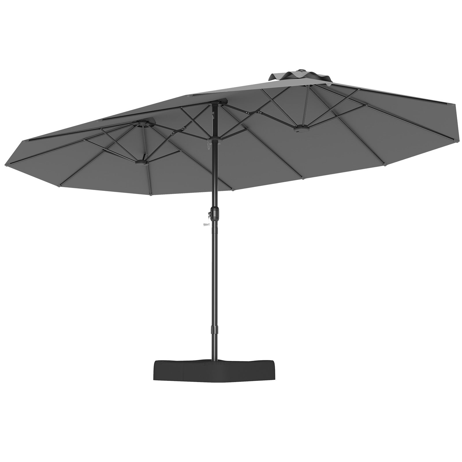 Parasol de Terrasse de 470 cm avec Base, Manivelle, 12 Baleines ...