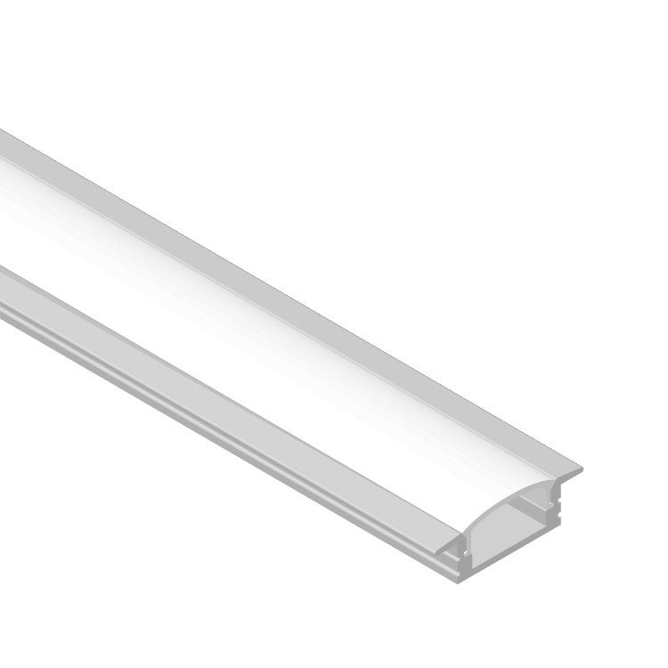 Pack de 2 und de Perfil de aluminio LED de EMBUTIR 17x7mm, Cover Opal ...