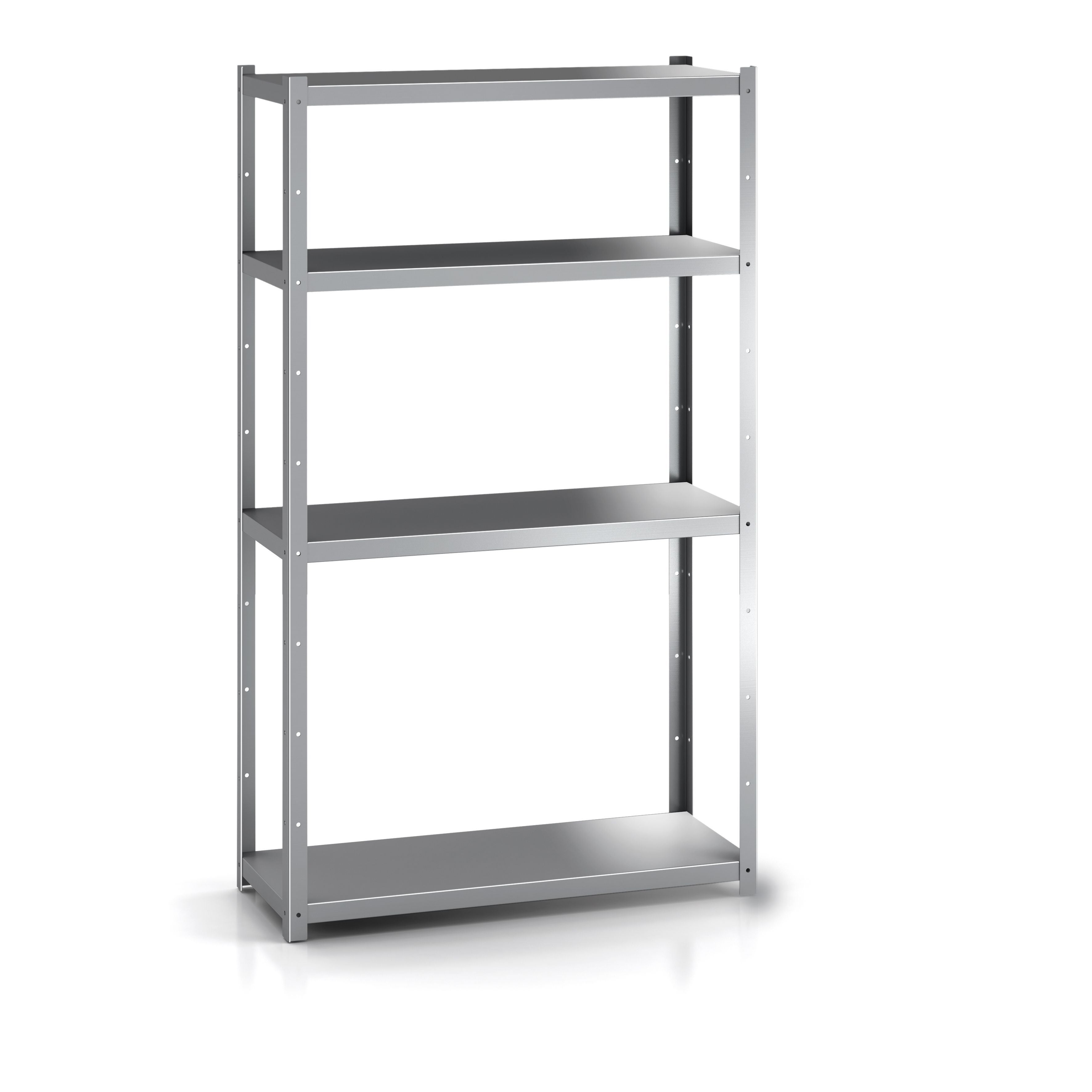 Etagère Inox Avec Renforts Oméga 4 niveaux P.600mm et H.1700mm - Distform - EPI00313 - l140- L0 ...