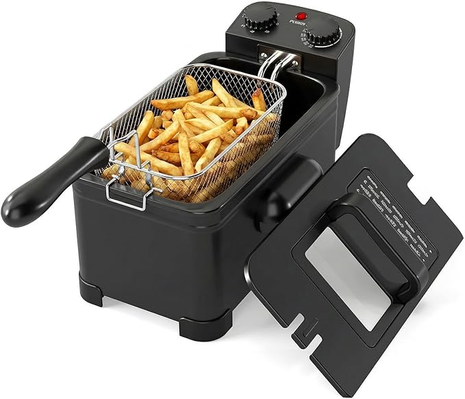 LIFEZEAL Friteuse à Huile, Friteuse Électrique 1700 W avec Fenêtre de ...
