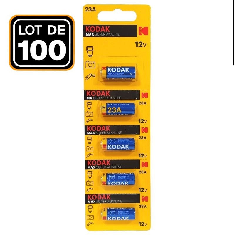 100 Piles 23A Super alkaline 12v Kodak | Leroy Merlin