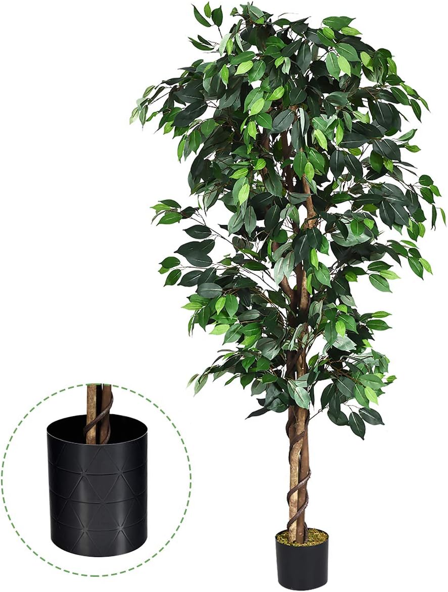 Arbre Artificiel, Plante Artificielle en Pot, Hauteur 180cm,1008 ...