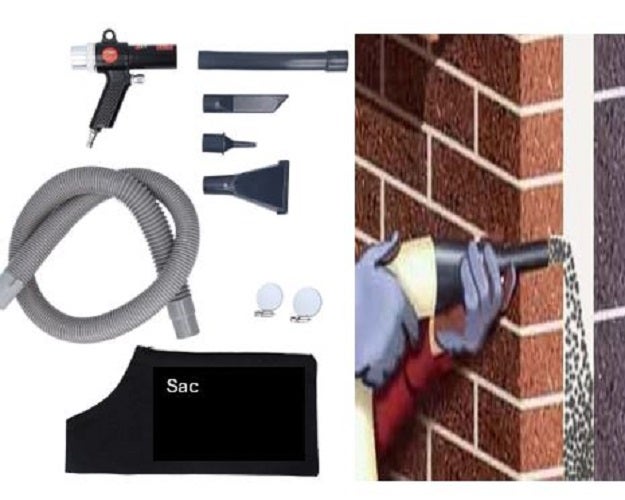 Injecteur billes polystyrene billes isolantes dans paroi creuse | Leroy ...