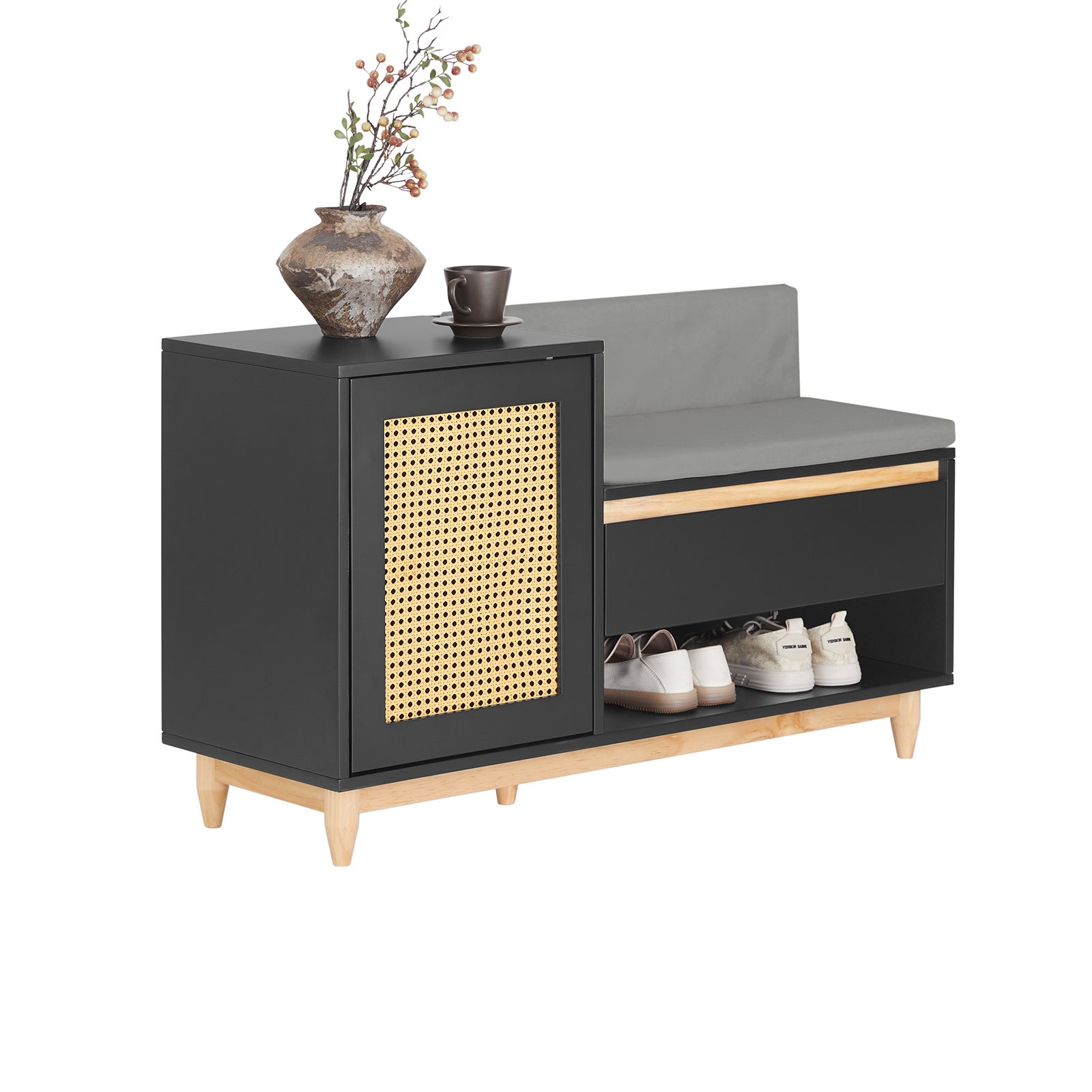 SoBuy FSR128-SCH Banc de Rangement à Chaussure Meuble d'entrée Porte à ...