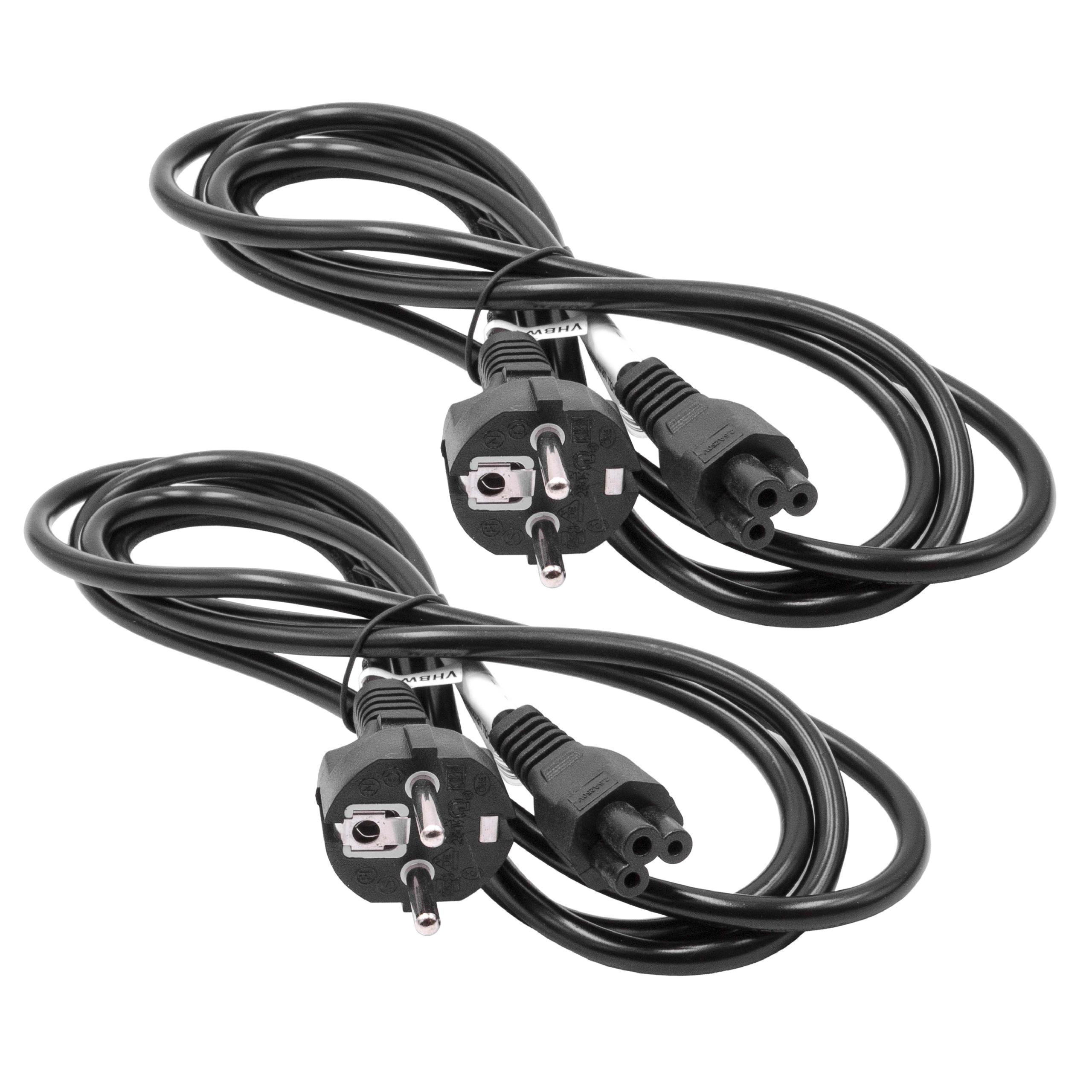 Vhbw 2x Câble connecteur euro type F compatible avec Vorwerk Kobold ...