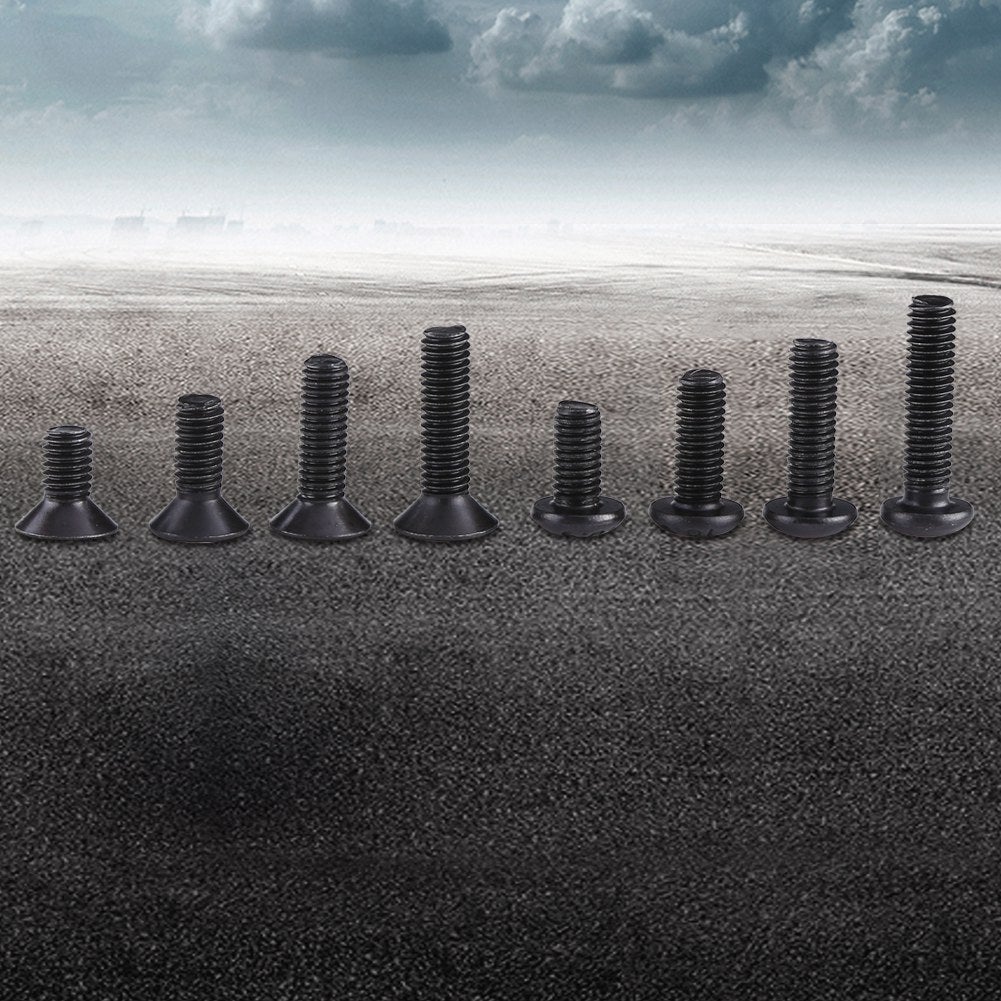 Kit 180 pièces vis M3 à tête bouton/plate avec rondelles M3/M4, acier ...