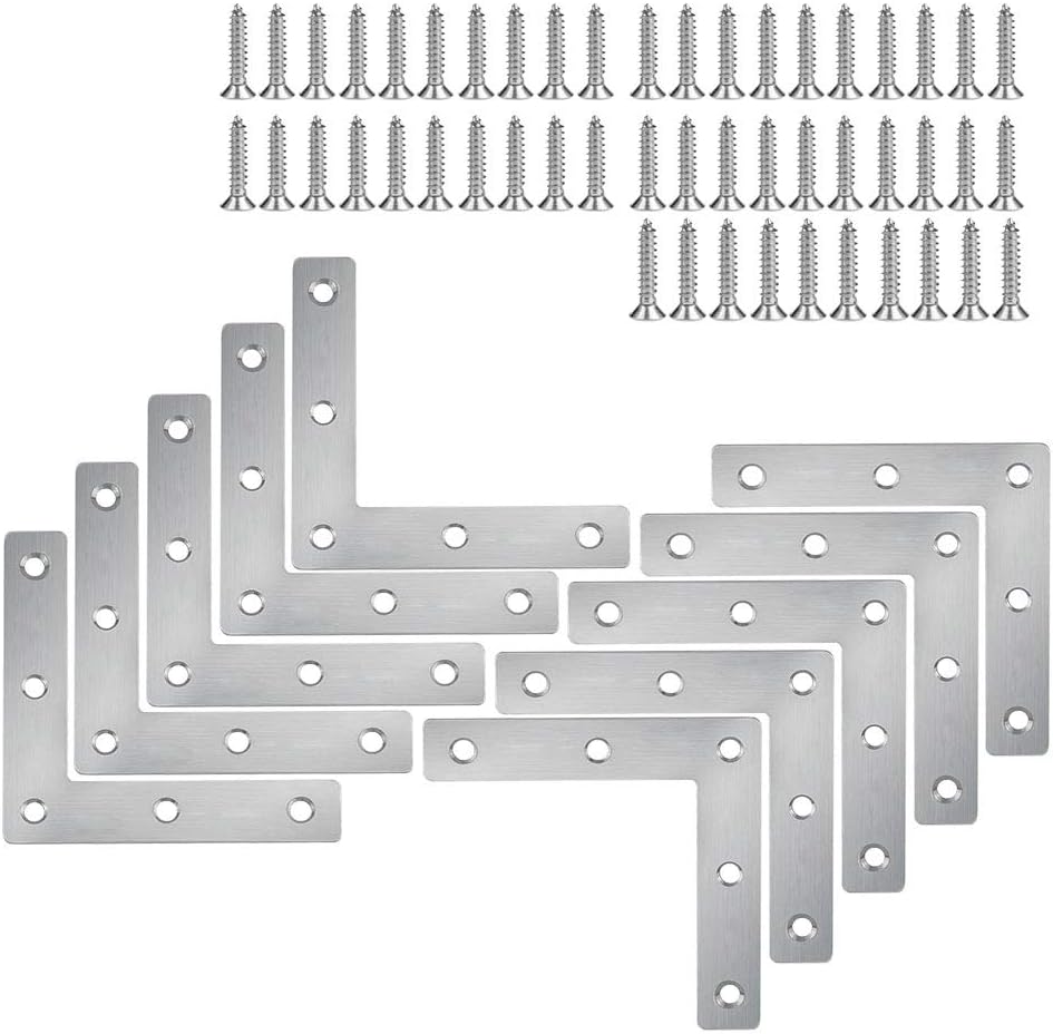Lot de 10 équerres d'angle en acier inoxydable, fixations pour meubles ...