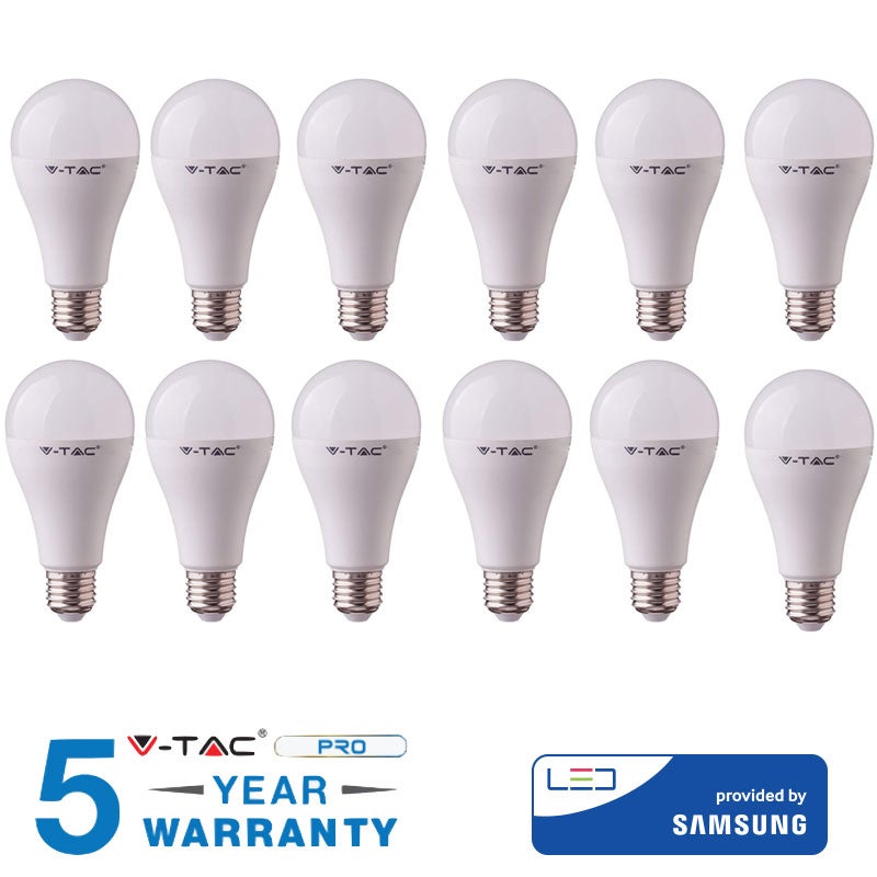12 LAMPADINE LED 17W E27 V-TAC LAMPADINA SAMSUNG LUCE FREDDA | Leroy Merlin