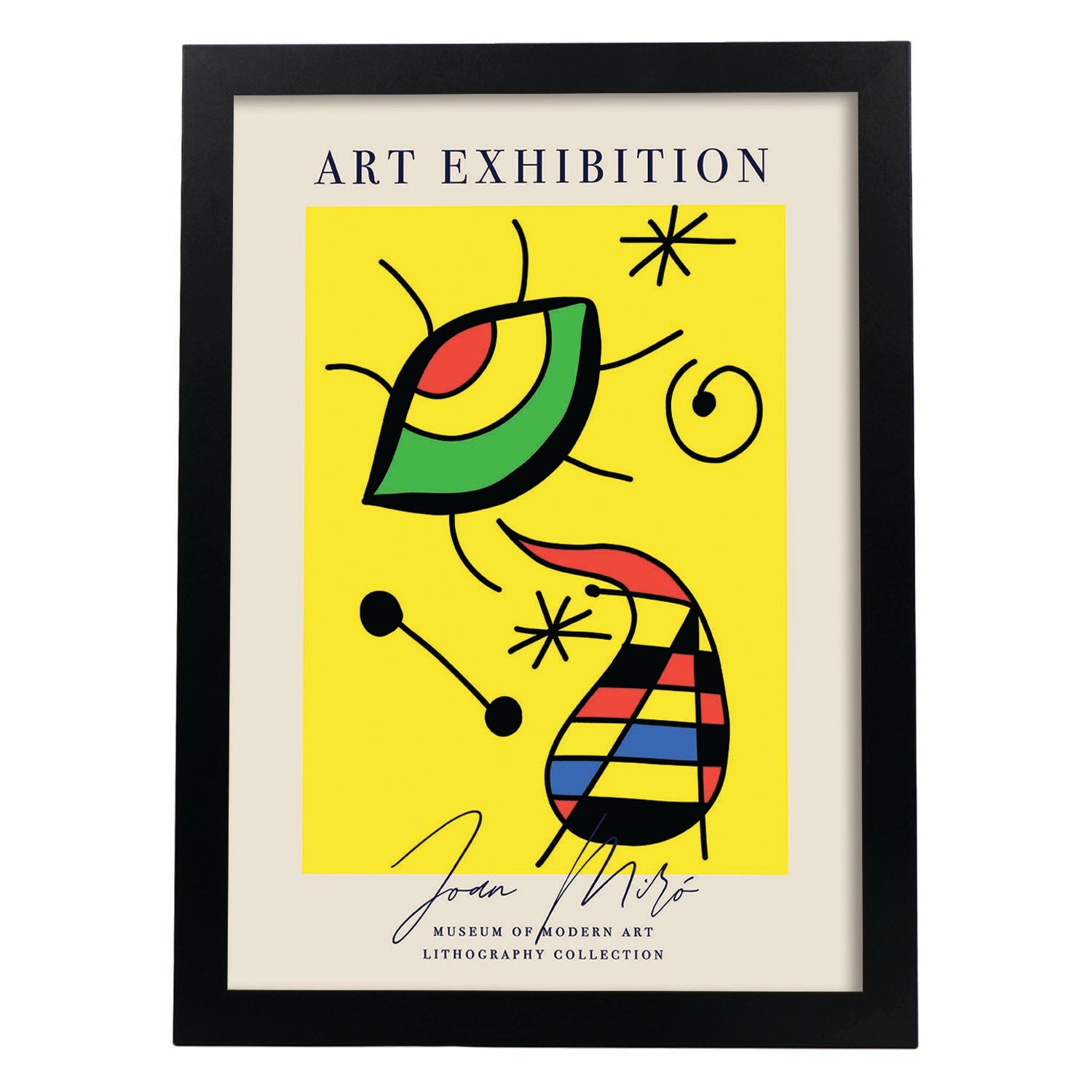 Lame Artistique Décorative Avec Illustration D'exposition Joan Miro 8 ...