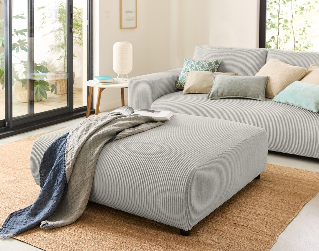 Garance - grand pouf modulable - en velours côtelé | Leroy Merlin