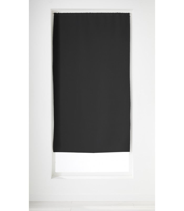Vitrage occultant uni noir - 60x120cm - Noir | Leroy Merlin