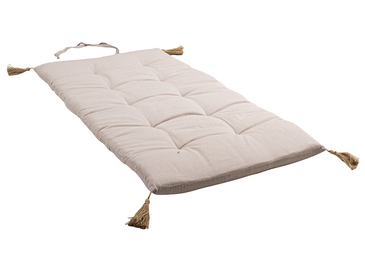 Futon repliable Panama avec pompons jute Naturel 60 x 120 cm - Enjoy ...