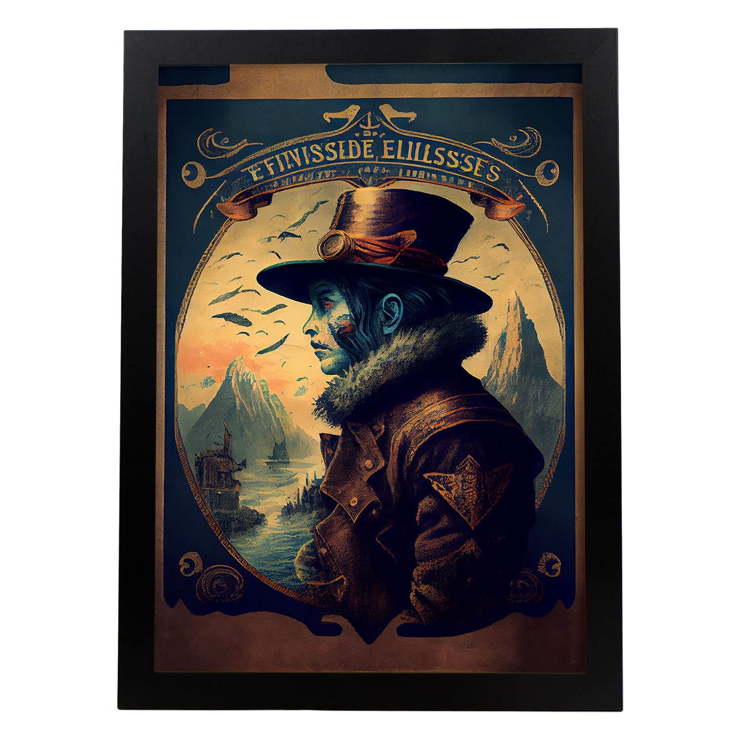 Nacnic Poster Sombrero De Copa En Estilo Surrealismo Cinematográfico Ilustraciones Y Grabados De ...