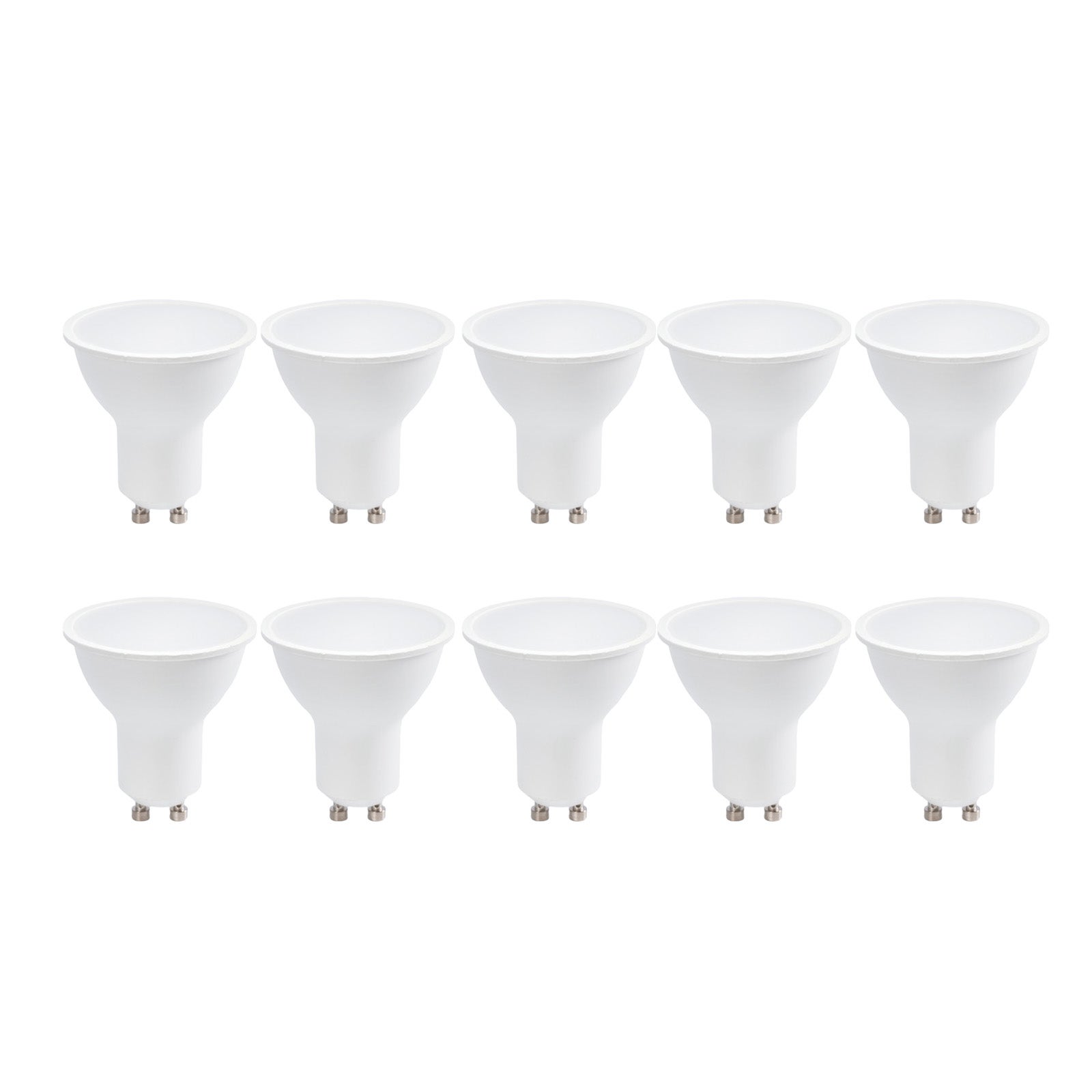 Pack de 10 Bombillas LED GU10 7W 770lm 3000K Blanco Cálido SMD2835 120º – Sin Parpadeo (No ...