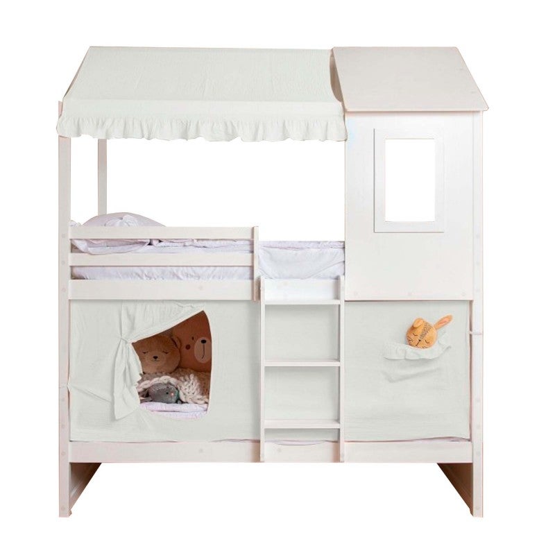 Techo para litera litera Casita algodón blanco 70x198/154x133cm | Leroy Merlin