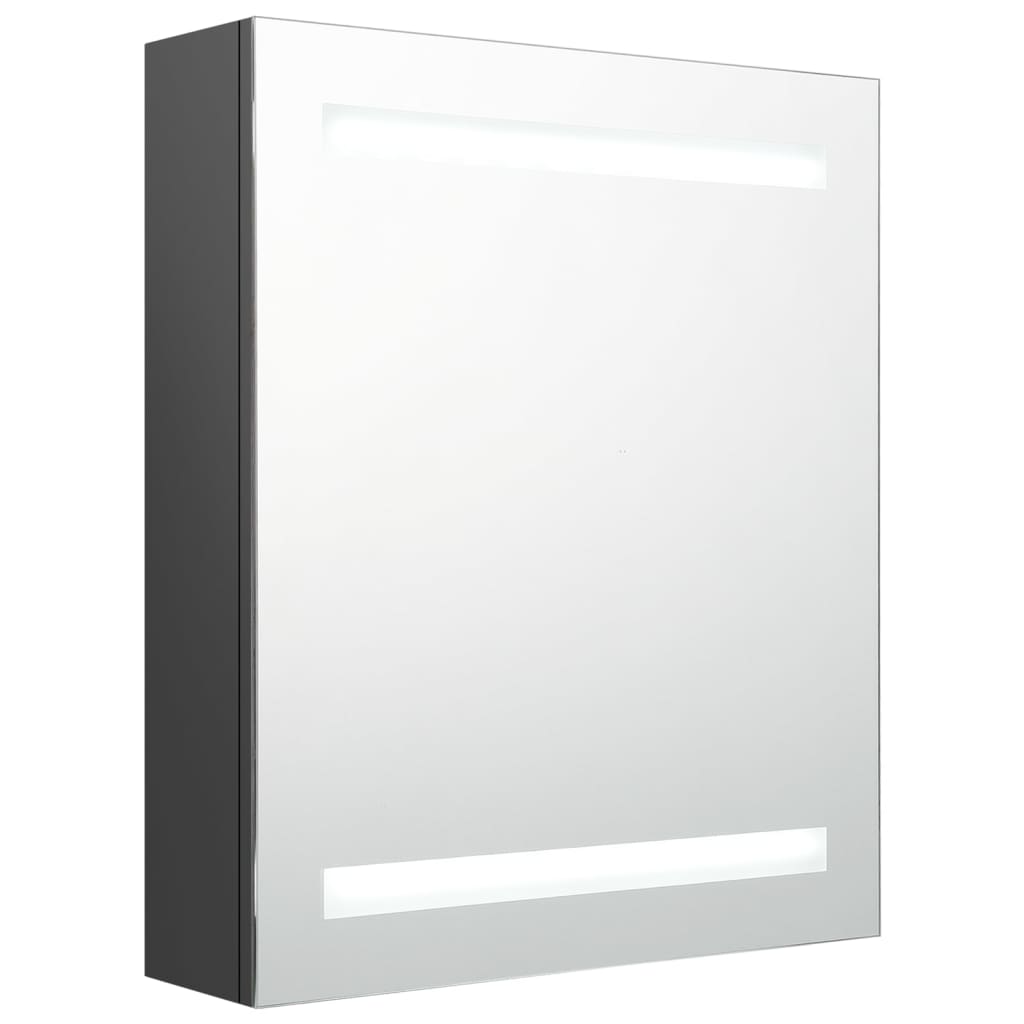 Armario de baño con espejo y LED gris 50x14x60 cm | Leroy Merlin