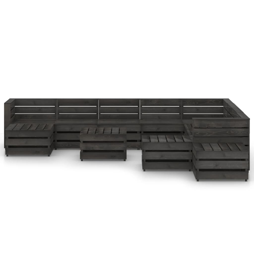 Salon de jardin 12 pcs | Mobilier d'Extérieur | Ensemble de Table et ...