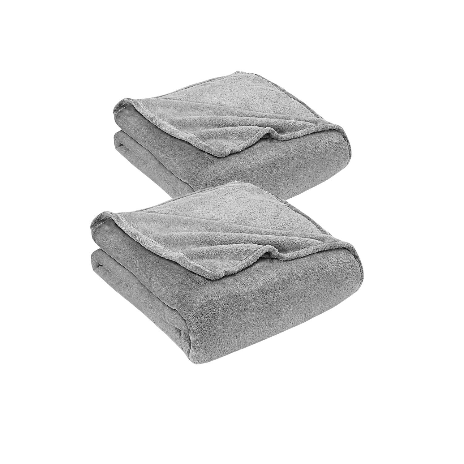Couverture Plaid 130x170cm 2x - Gris foncé - Douce et Durable - Toutes ...