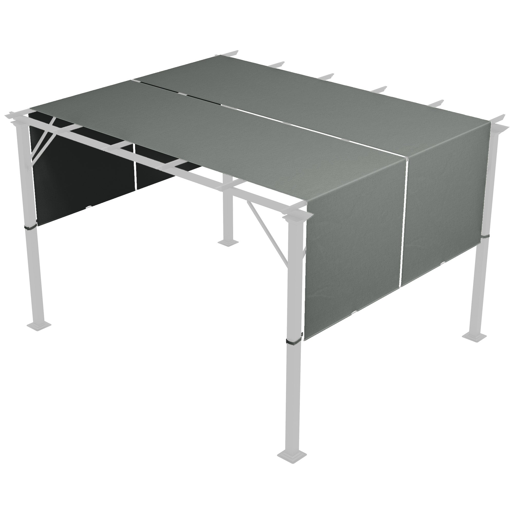 Toldo retráctil gris oscuro para pérgola de 3 x 3 m. | Leroy Merlin