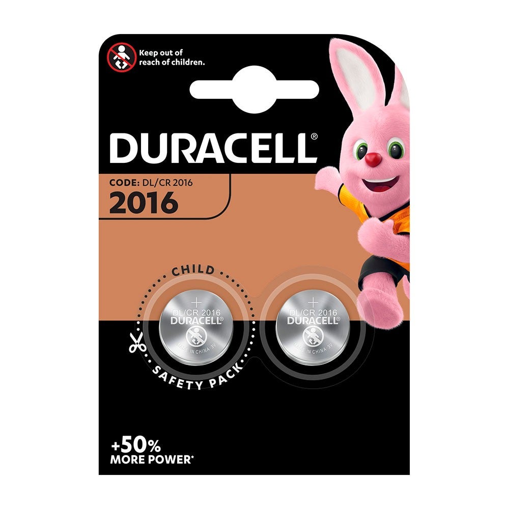 Micro pila litio botón Duracell cr2016 blíster 2 unid ø20x1.6mm | Leroy ...