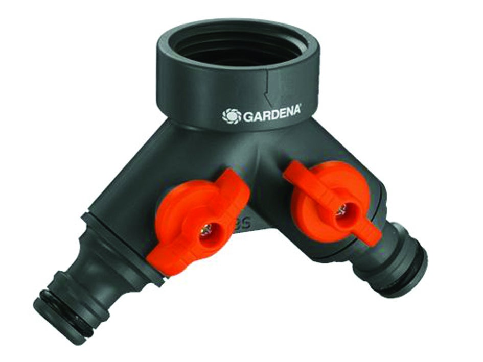 Distributeur deau 2 voies GARDENA 938-20 plastique avec vanne de ...