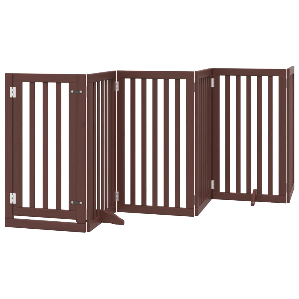 Barrière pour chien | Barrière de sécurités avec porte 6 panneaux bois ...