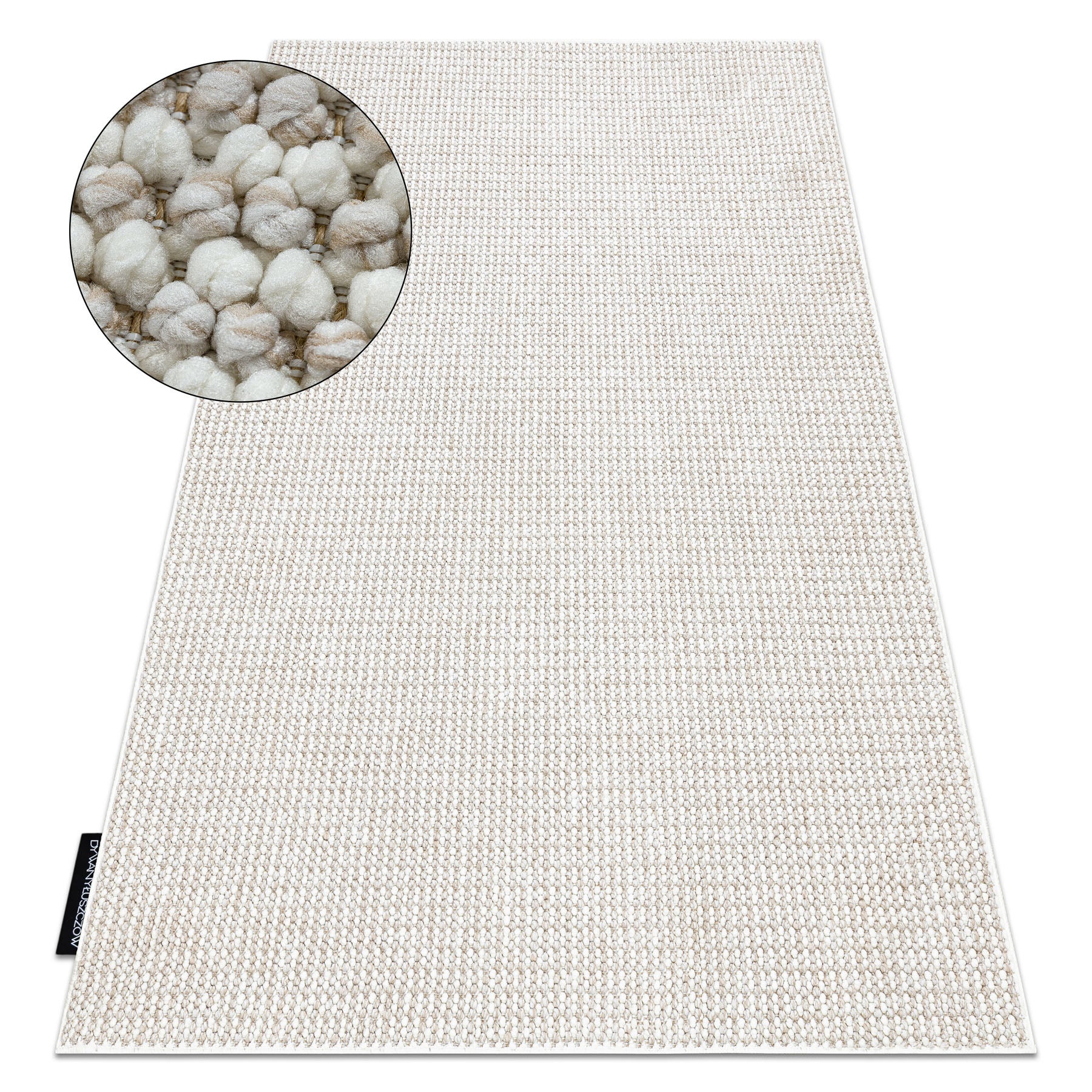 Alfombra CASABLANCA LOOP blanco / beige lazo, suave 150x200 cm | Leroy Merlin