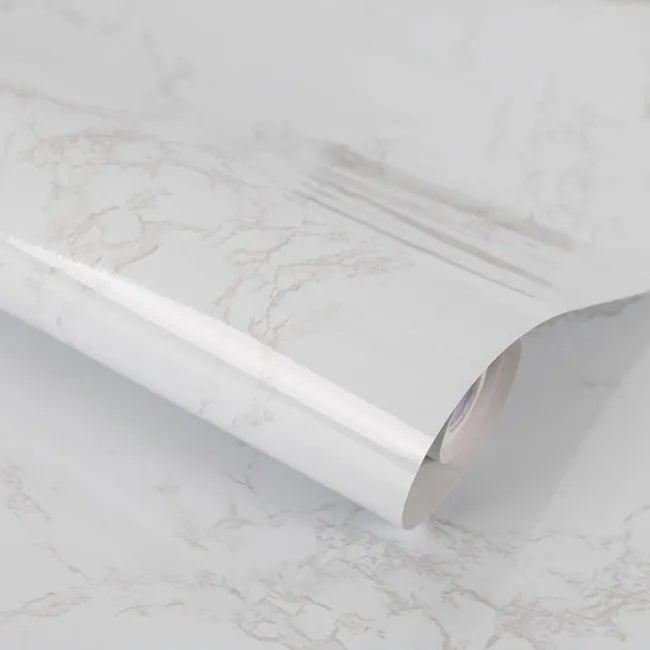 1 Rollo de papel tapiz de mármol autoadhesivo, pegatina de piso y pared ...