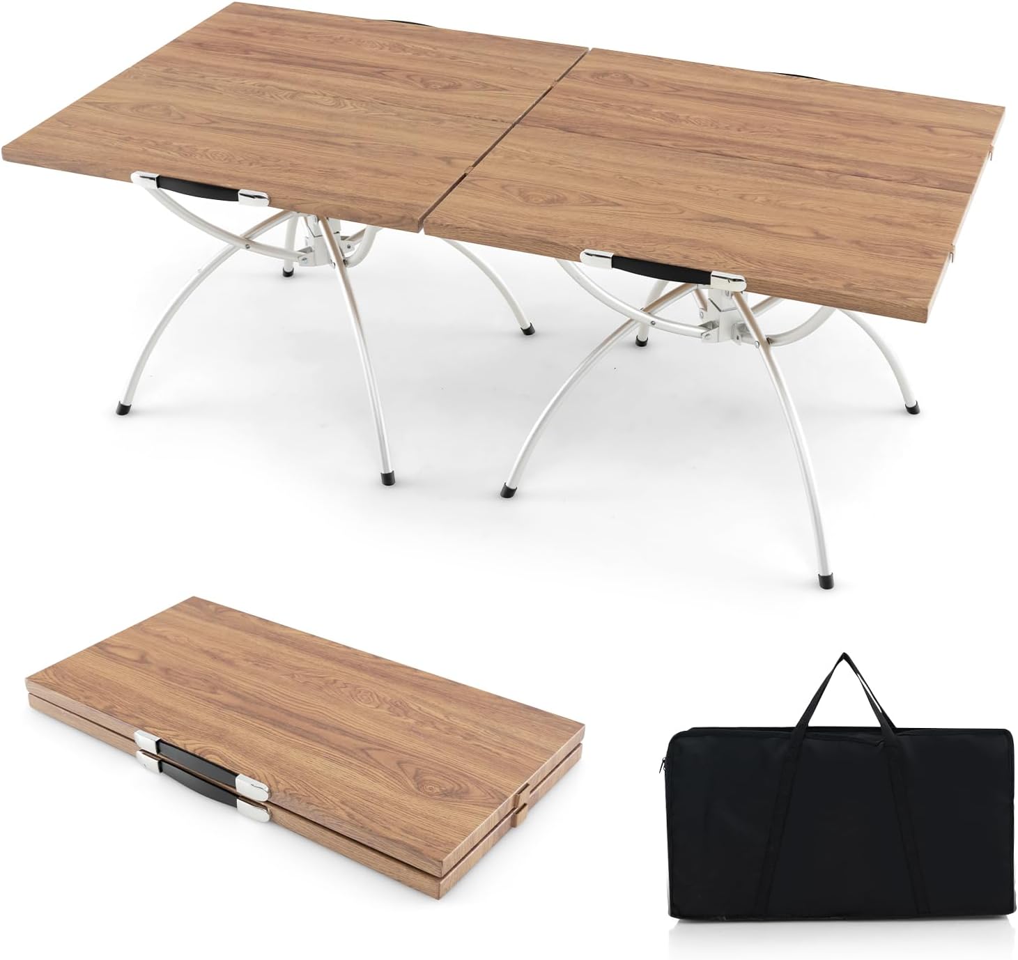 Lot de 2 Tables de Camping Pliantes, Tables de Pique-Nique en Aluminium ...