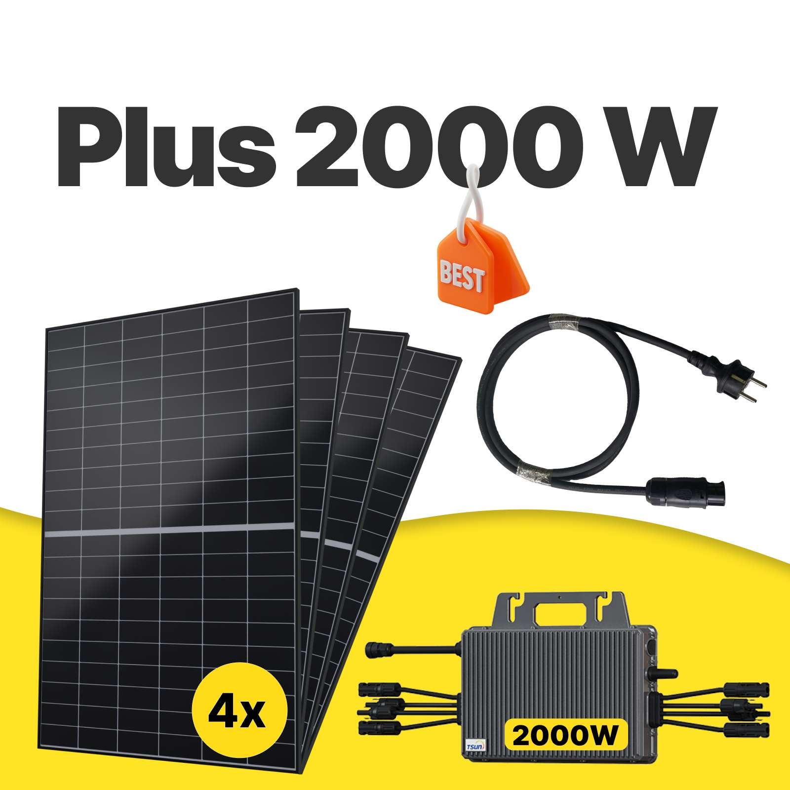 Robinsun®️ Kit solar 2000 Balcony| 4x Panel solar Aiko Neostar 2P - 470 ...